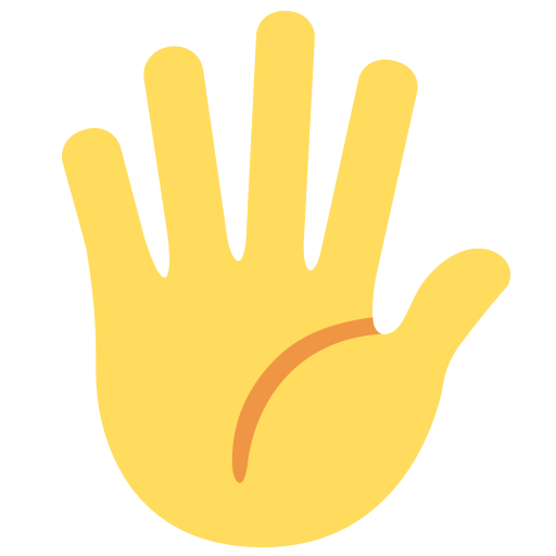 🖐️Hand with Fingers Splayed Emoji - Copy and Paste