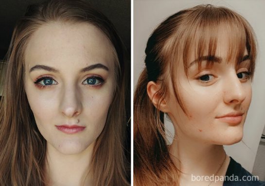 BEFORE AND AFTER PICTURES OF 21 WOMEN TRYING OUT BANGS